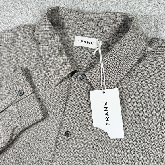 Frame Denim | Shirts | New Frame Shirt Mens 2xl Linen Blend Textured ...